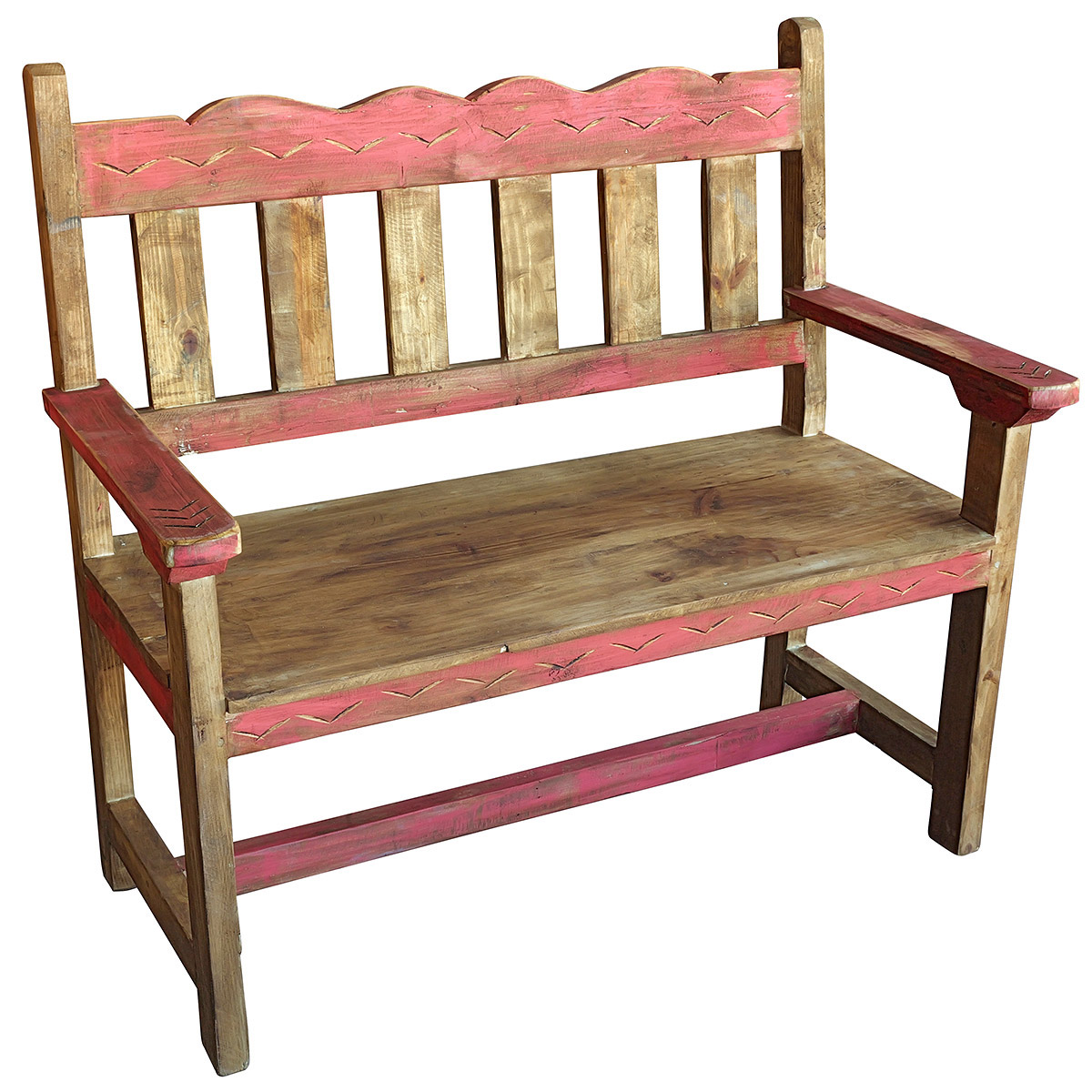 Painted wooden bench store