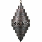 Square Rays Aged Tin Hanging Light Fixture