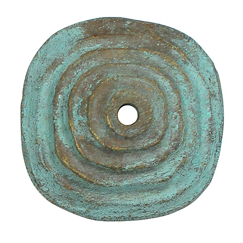 Rustic Bronze Squared Rosettes - 1 Pair