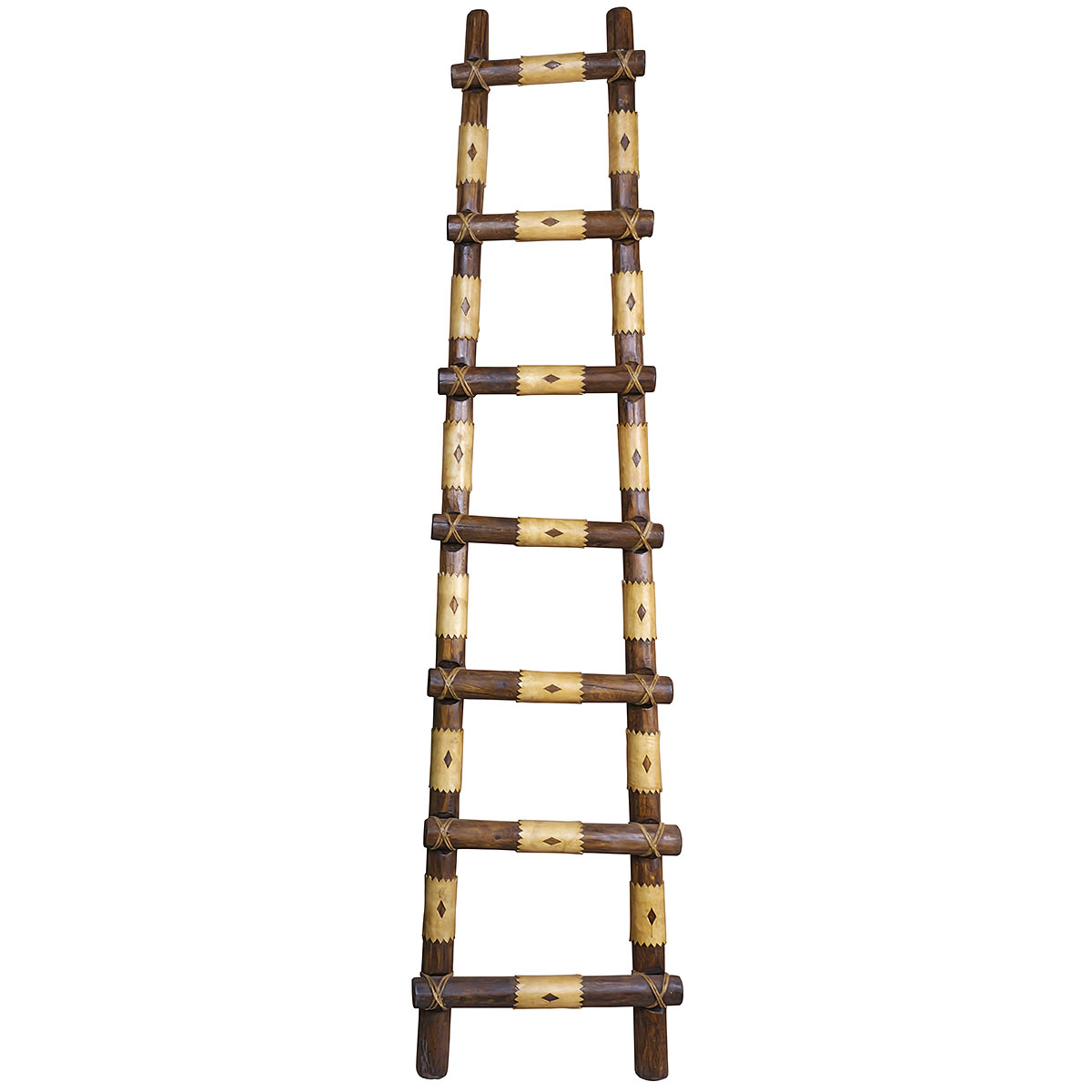 Rustic Kiva Ladders with Southwest Rawhide Wraps