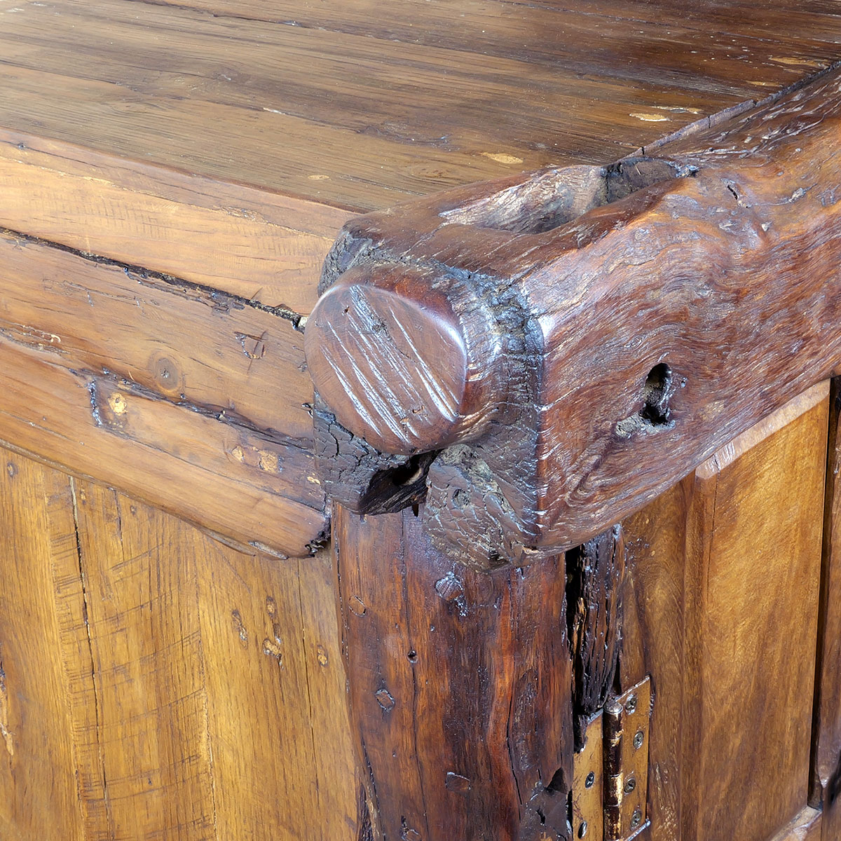 Rustic Log Pantry or Storage Cabinet