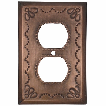 Rustic Metal Outlet Cover - Star