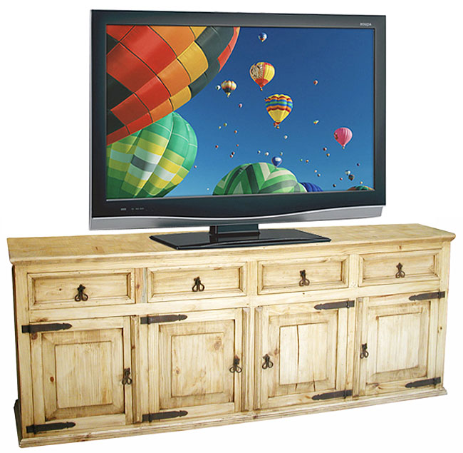 Rustic Pine TV Credenza - Entertainment Console - Dining Room Buffet