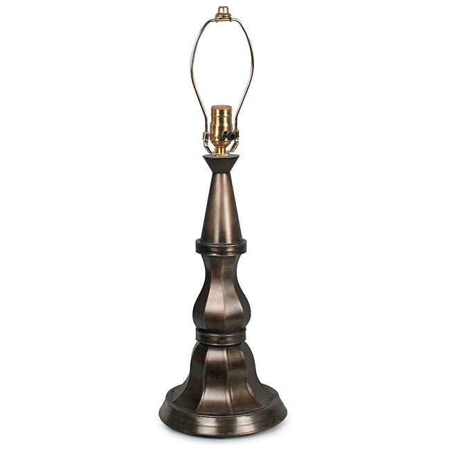 Rustic Tin Candlestick Lamp Base