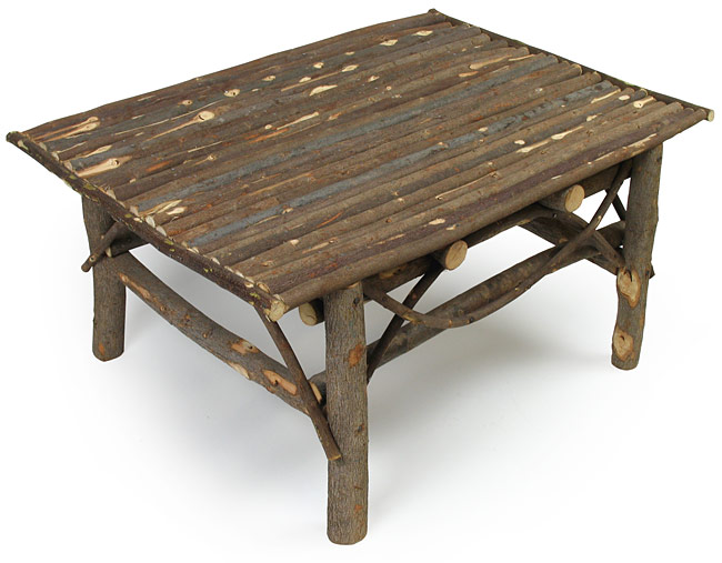 Rustic Twig Coffee Table - With Bark