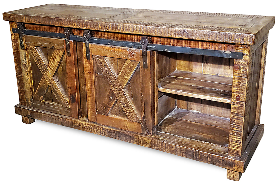 Rustic Western Barn Door Buffet