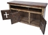 Rustic Wood Entertainment Console with Cross Cut Out Doors