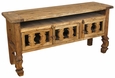Old World Rustic Console Table with Scalloped Front