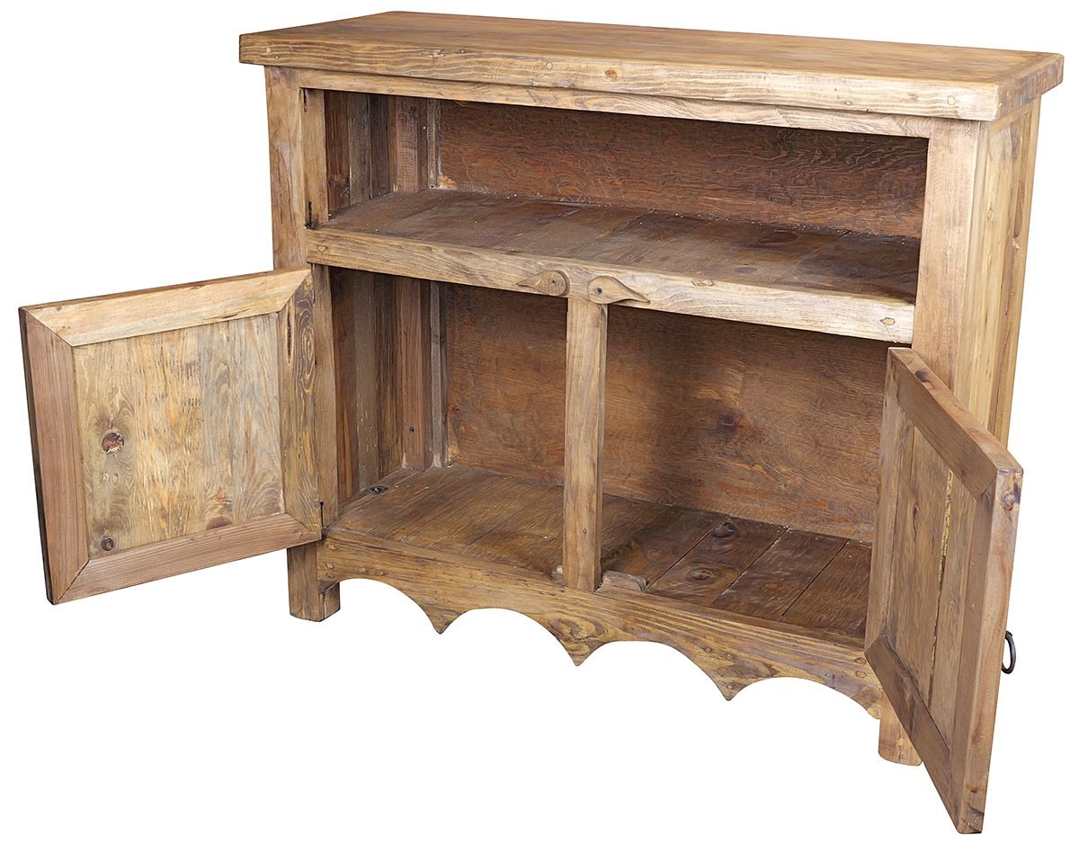 Rustic Wood TV Stand - 2 Doors
