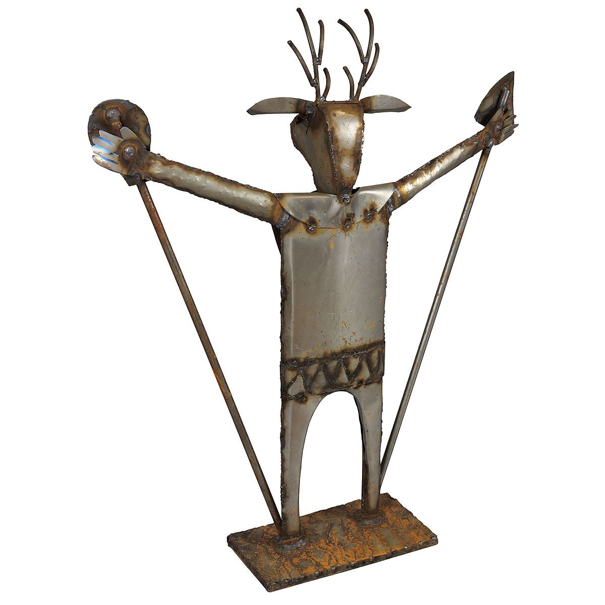 Small Metal Deer Dancer Yard Art Sculpture