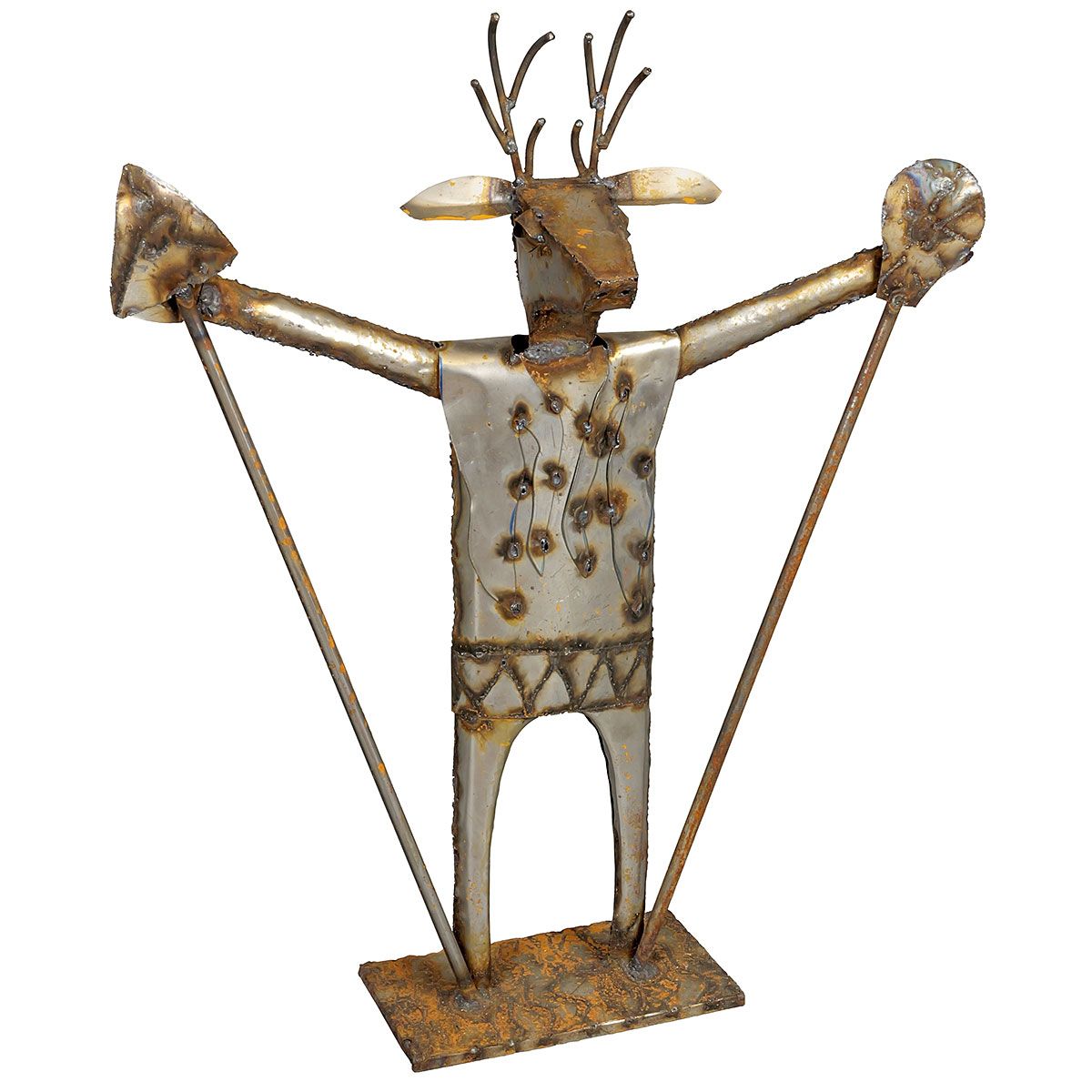 Small Metal Deer Dancer Yard Art Sculpture