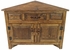 Small Rustic Wood Corner Cabinet with Two Doors