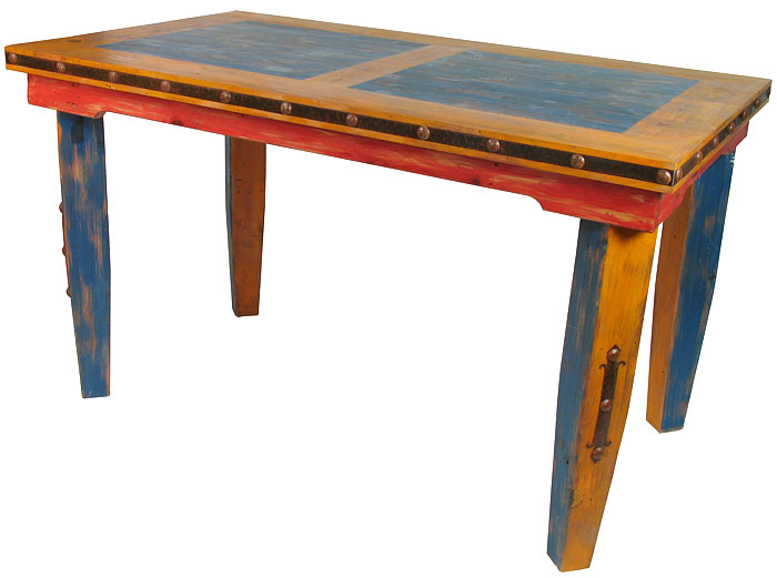 Multi-Color Tall Dining Table - Mexican Country Style