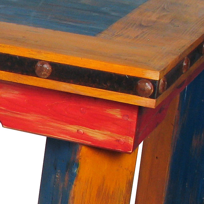 Multi-Color Tall Dining Table - Mexican Country Style