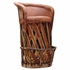 Traditional Mexican Equipale Bar Stool - Cushioned Seat