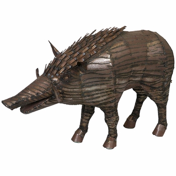 Warthog Metal Yard Art Sculpture