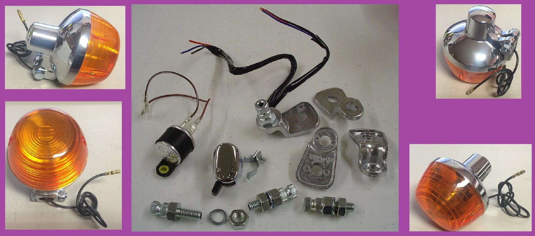 @ BLINKER KIT (1970'S CB/CT STYLE BLINKERS) / MOUNTS / STEMS / SWITCH ...