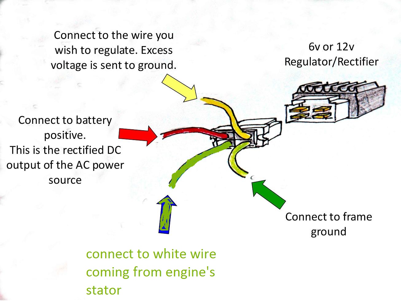 @ 12V_or_6V CT70 REGULATOR RECTIFIER_PIGTAIL CLICK FOR_INSTRUCTIONS ...