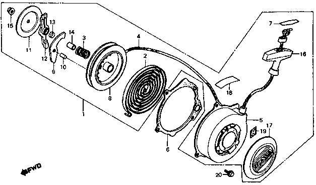 ATC200ES_1984) (ATC200M_84&85) PULL STARTER