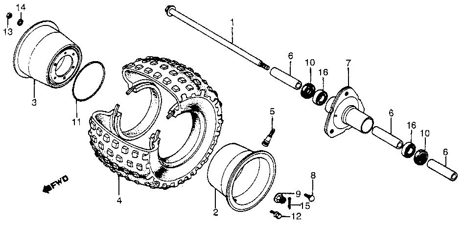 @ FRONT WHEEL & AXLE