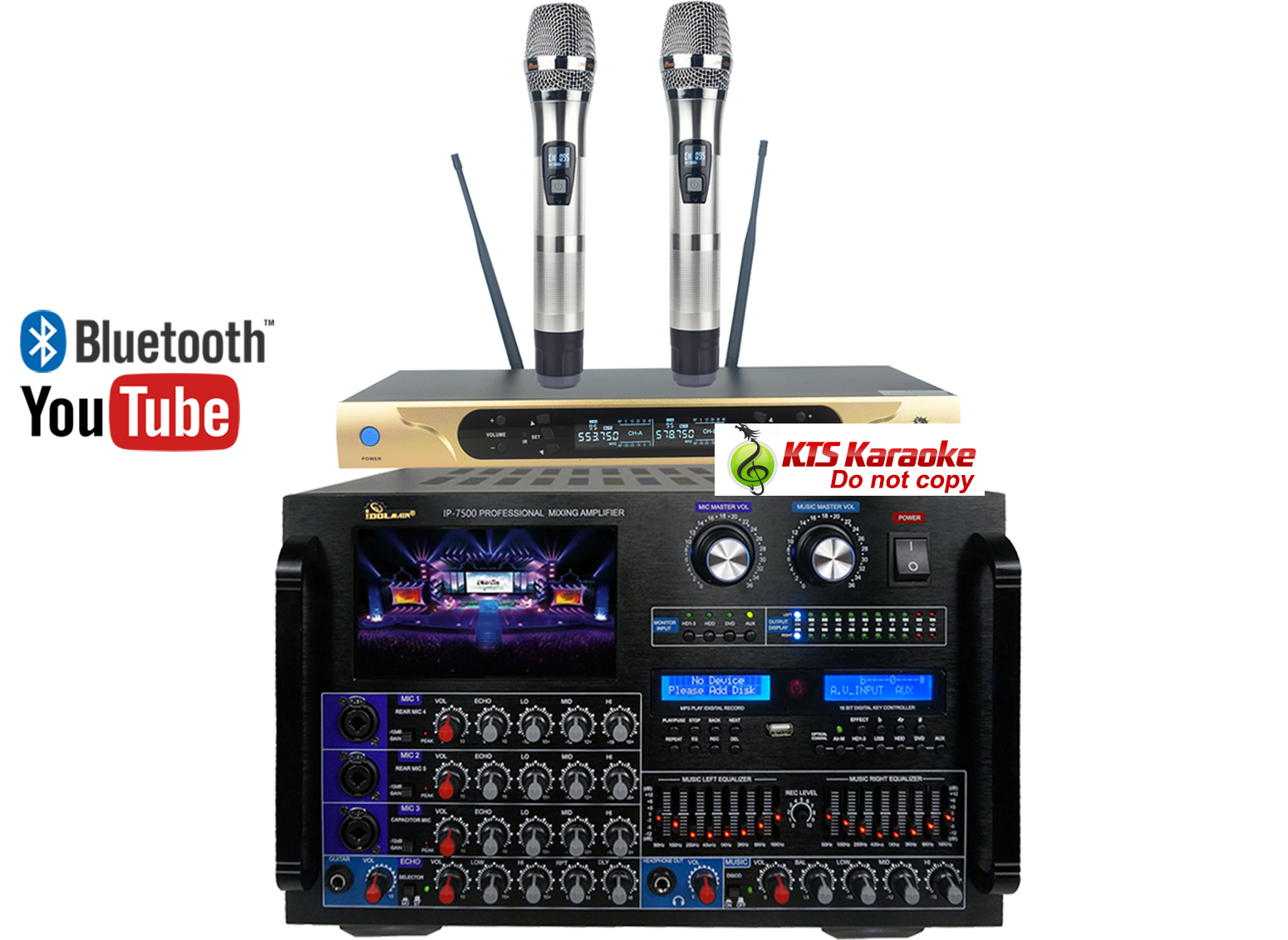"COMBO10" IDOLmain IP-7500 Console Mixing Amplifier Plus UHF-626 Dual ...