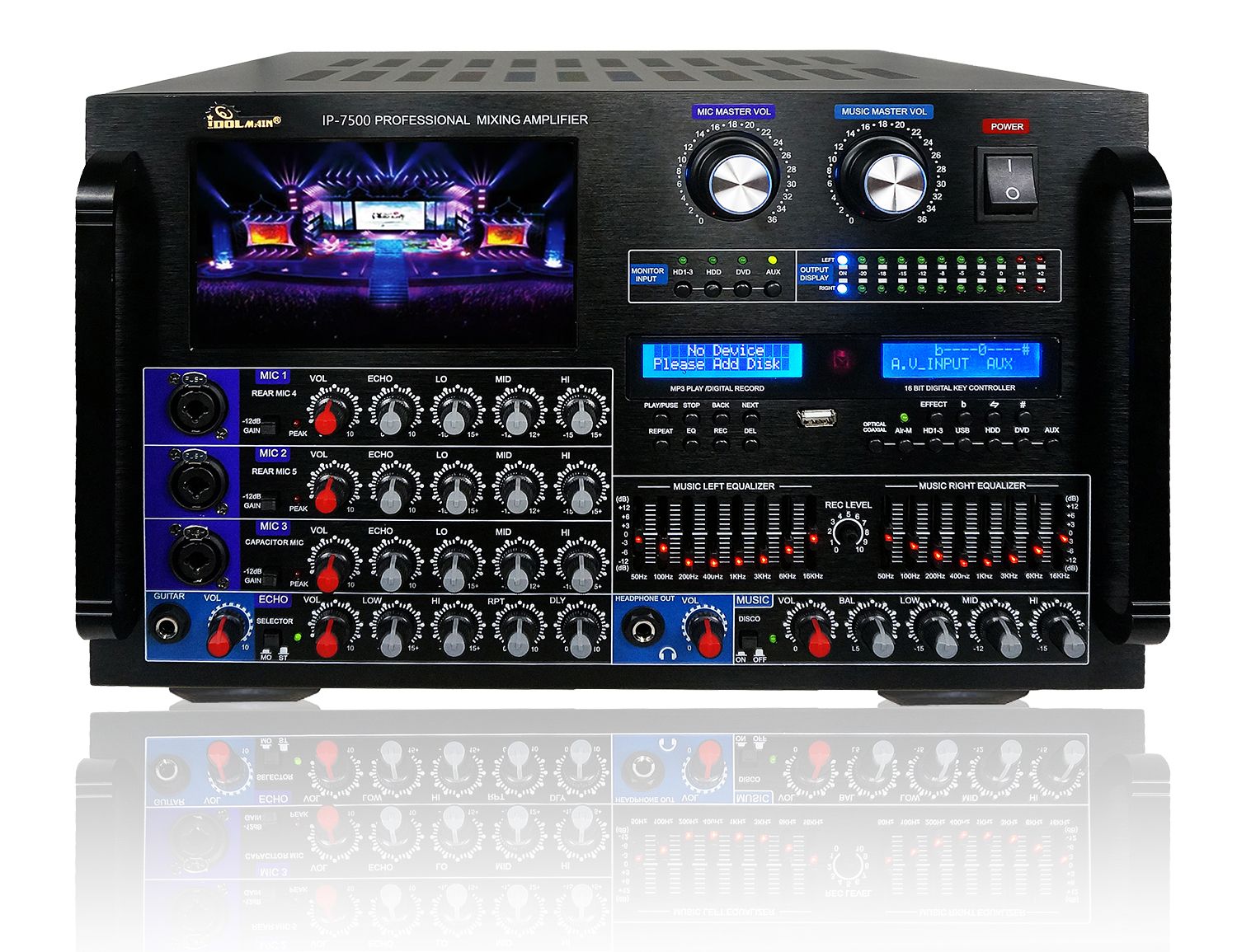 IDOLmain IP-7500 8000W Max Output Professional Digital Console Mixing ...