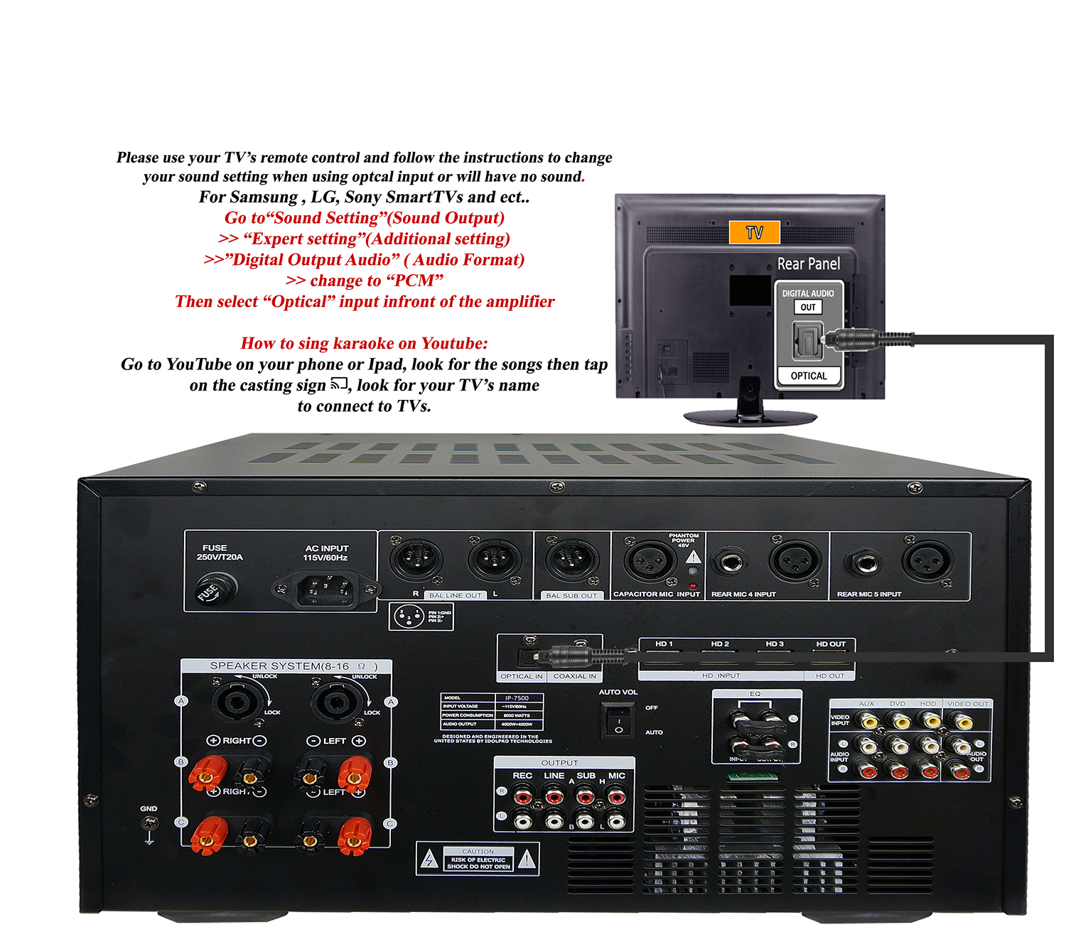 IDOLmain IP-7500 8000W Max Output Professional Digital Console Mixing ...
