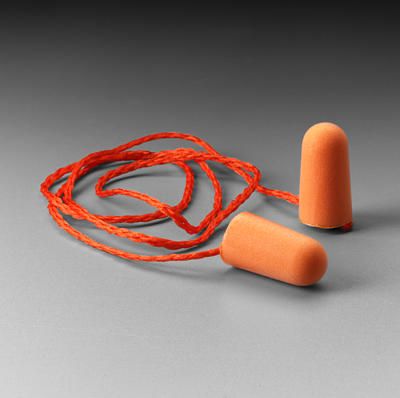 3M 1110 UF Foam Ear Plugs Corded (NRR 29) (Box of 100 Pairs) - Corded Industrial Foam Ear Plugs ...
