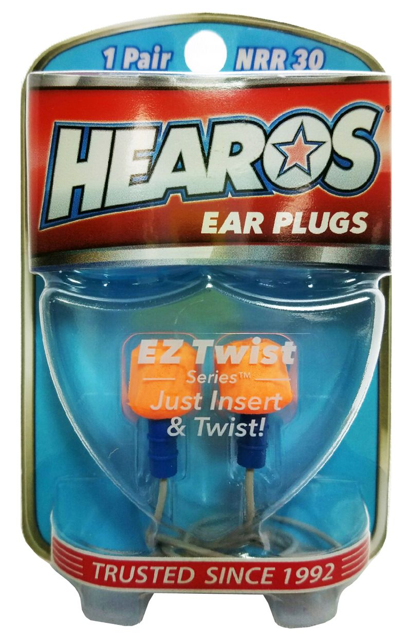 Hearos 5521 EZ Twist UF Corded No-Roll Foam Ear Plugs (NRR 30) (1 Pair ...