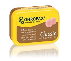 Ohropax Classic Wax and Cotton Ear Plugs (Pack of 6 Pairs) - Moldable ...