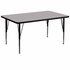 36''W x 72''L Rectangular Grey HP Laminate Activity Table - Height ...
