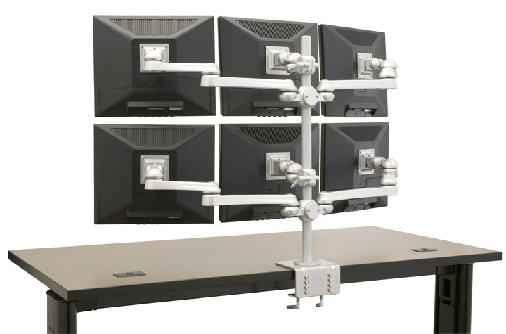 MULTIPLE MONITOR STAND #EHMTR-6X IS ADJUSTABLE THAT HOLDS 6 EACH 19 ...
