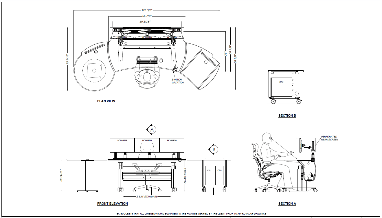 Adjustable Radiology Workstation | Radiology Desk | TX