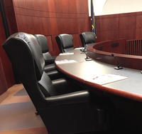 Coucil Chamber Desk Seats 8-9 | Social Distancing Panels
