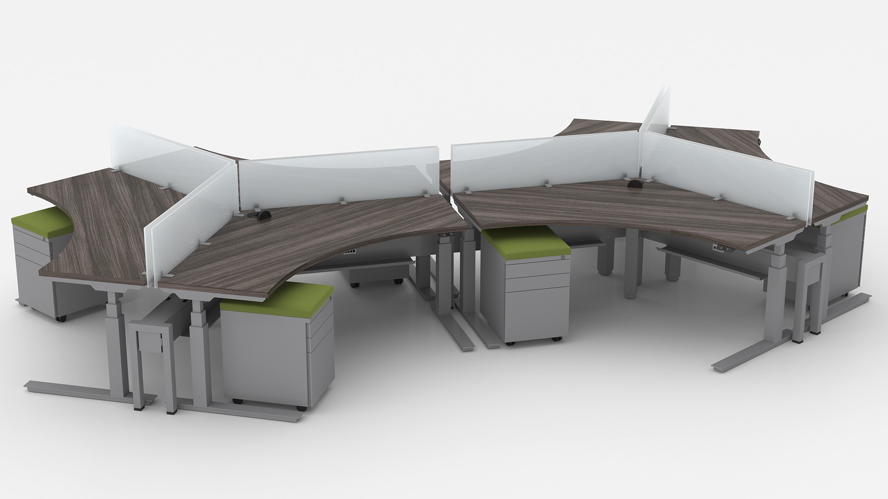 Standing Computer Desk | Sit Stand Desk | 120-Degree Office Workstation ...