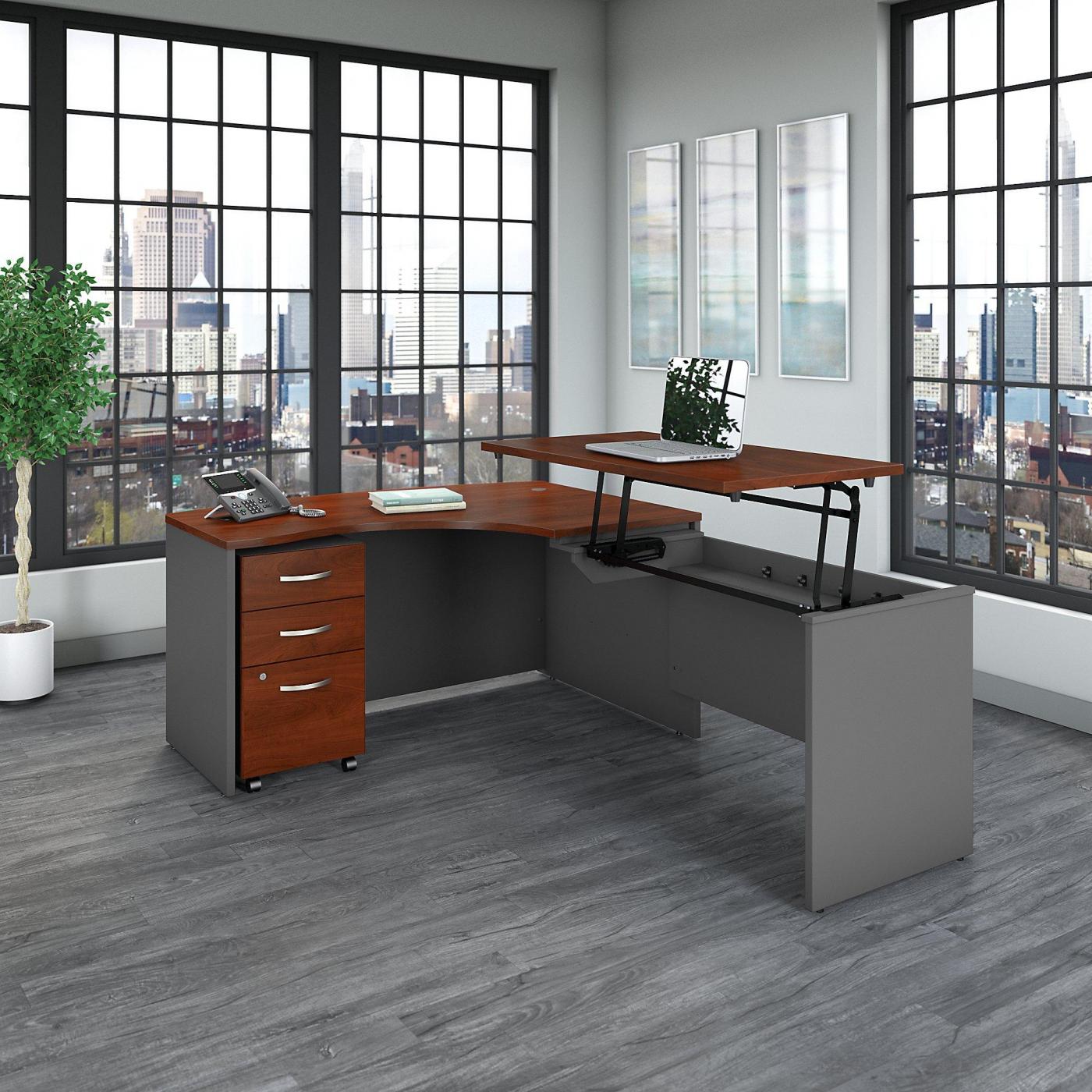 Sit to Stand L Shaped Desk | Standing Desk | Free Shipping with ...