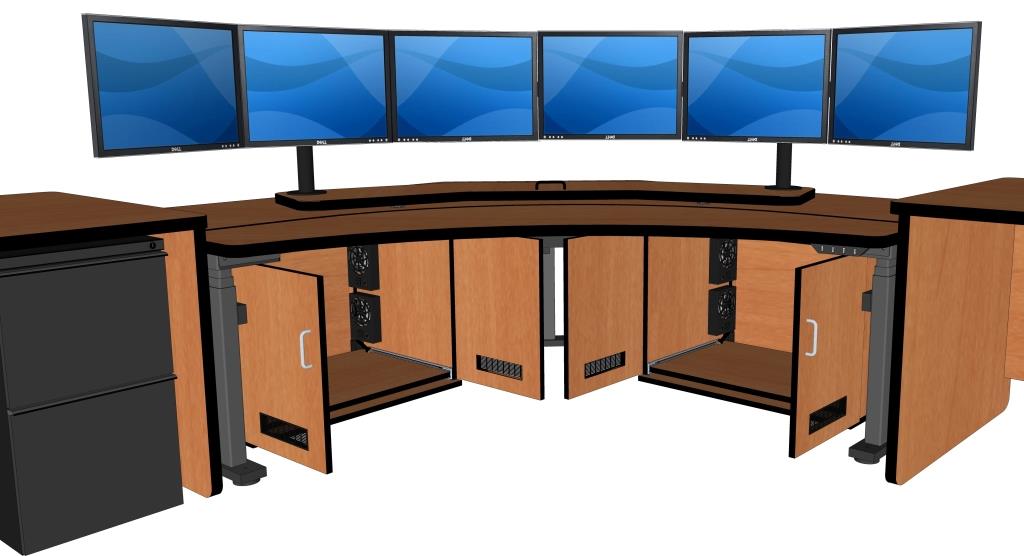 Control Room Desk | Corner Computer Desk | TX, CA, NY