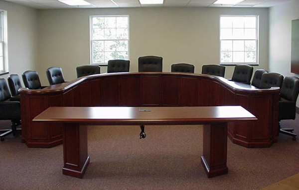 Council Chamber Dais Furniture Desk | Seat 6-7 | Social Distancing Panels