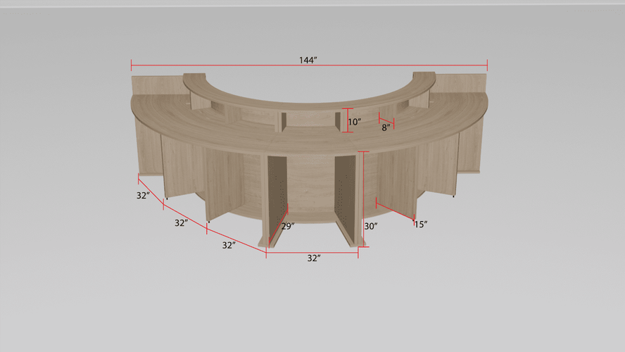 Council Chambers Desk | Dias Furniture | Seats 7