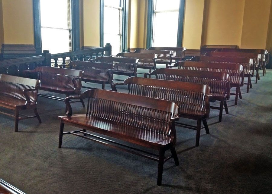 Courtroom Bench | Solid Oak