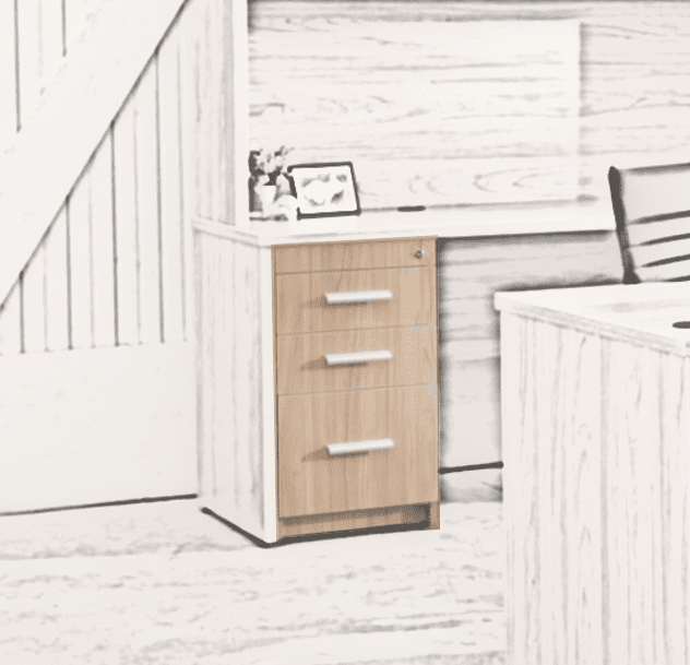 EDGE Stand-Alone Office Desk with Box/Box/File Pedestal Storage | Fast ...