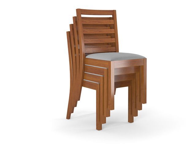 Commercial-Grade Stacking Library Chairs | Wood Stackable Chairs | TX