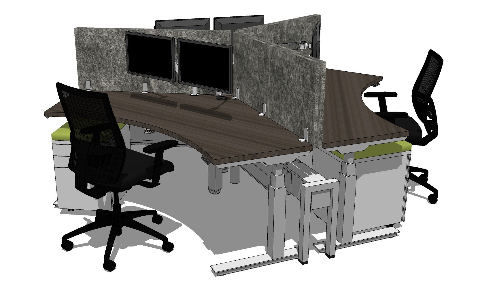 Office Workstation|Standing Computer Desk|Sneeze Guards|TX