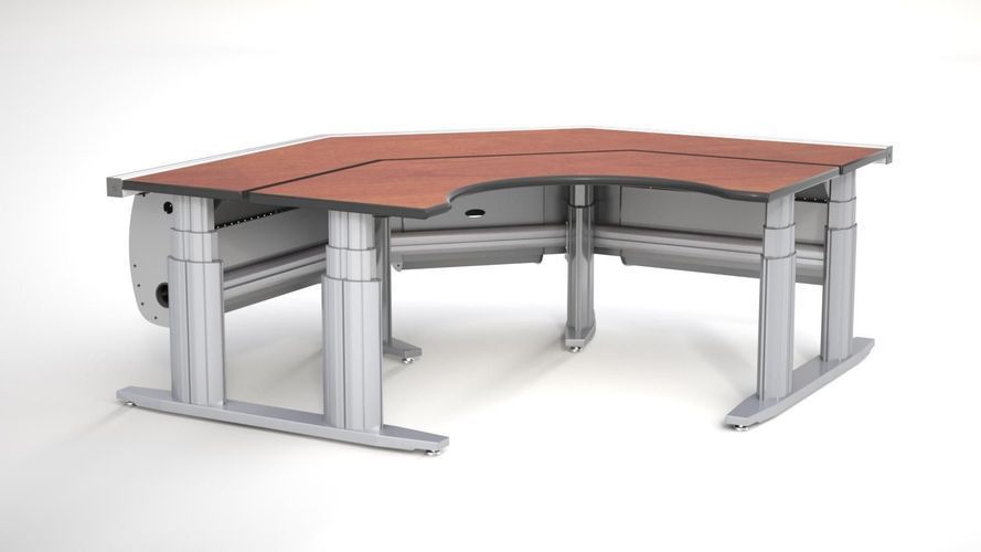 ERGONOMIC HOME ERGOTRAC CONTROL ROOM CONSOLE. DUAL HEIGHT ADJUSTABLE ...