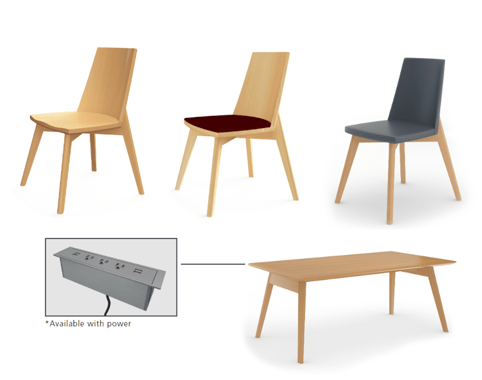 Modern Library Study Table with Power & Comfort: Etta by Ergonomic Home ...