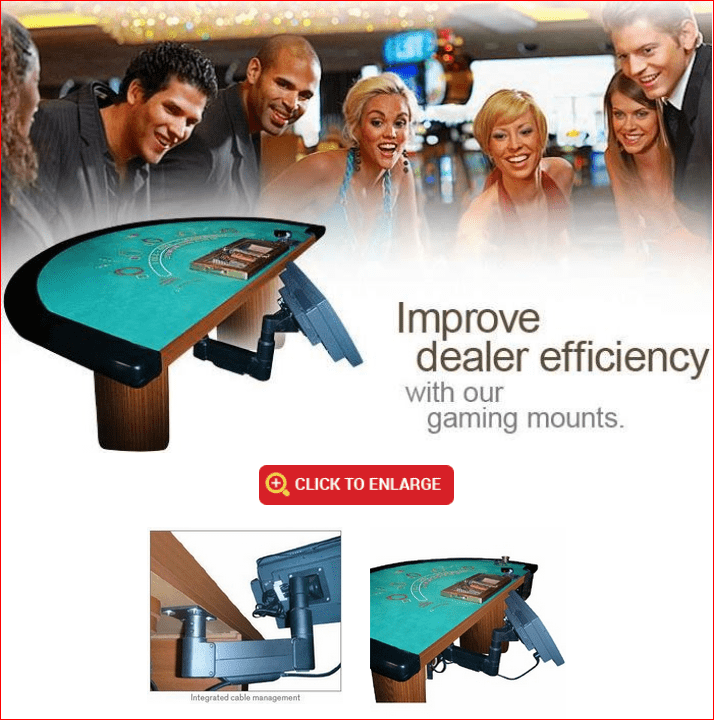 Under Desk Monitor Mount | Casino Arm for Roulette Gaming Table 7020 ...