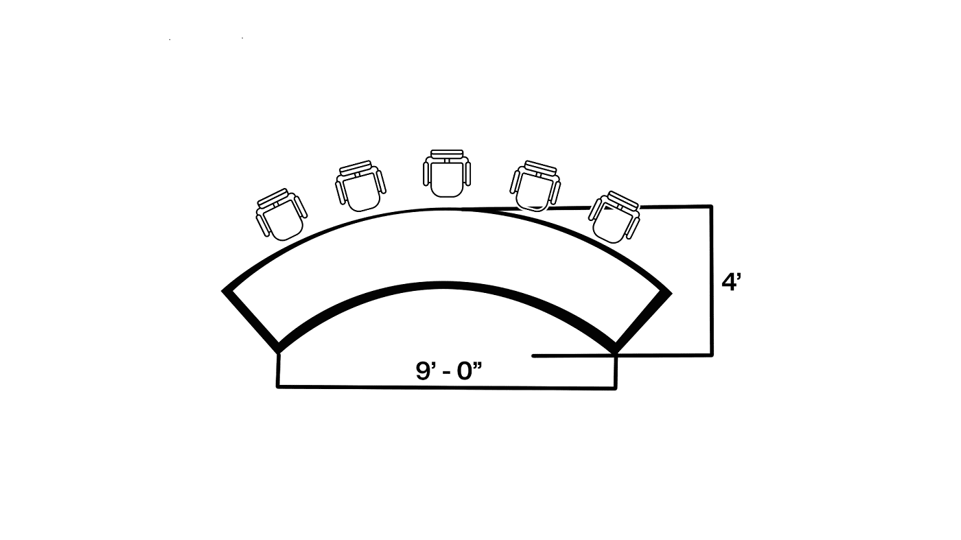 Council Chamber Dais Furniture Seats 5