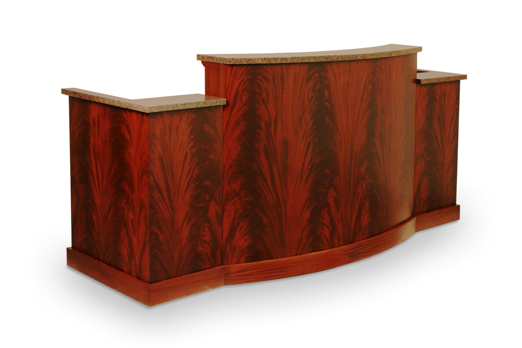 Judges Desk In Crotch Mahogany | ADA Compliant Reception Desk | TX