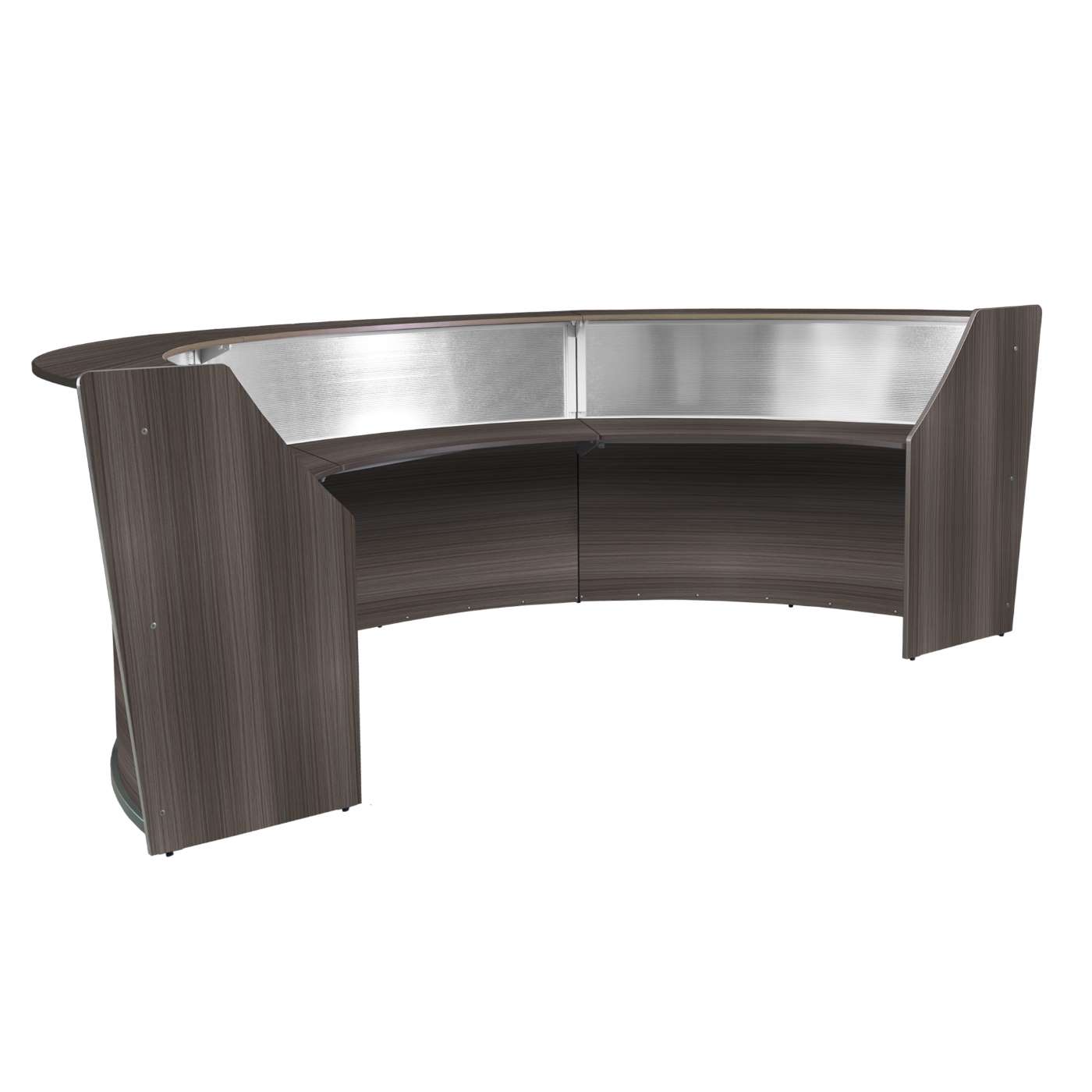 EH-28255 | Triple-Unit Reception Curved Desk Workstation “143.50W x 71D ...