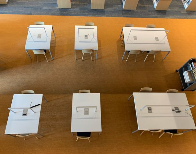 Modern Library Tables with Wood & Metal | Roland Collection by ...